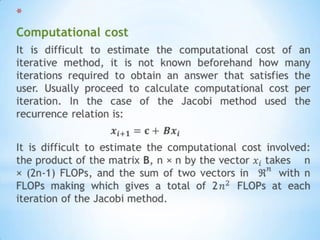 Iterative methods for the solution | PPTX