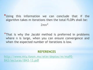 Iterative methods for the solution | PPTX | Programming Languages | Computing