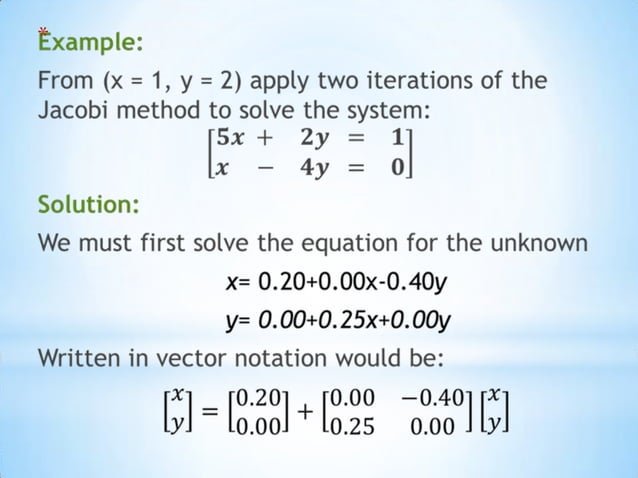 Iterative Methods For The Solution Pptx Programming Languages