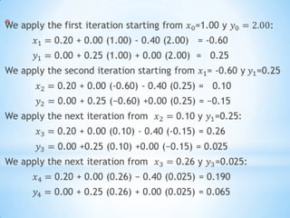 Iterative methods for the solution | PPTX
