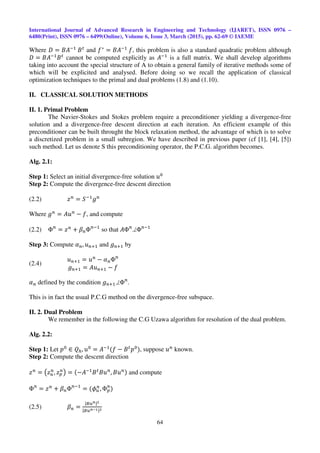 ITERATIVE METHODS FOR THE SOLUTION OF SADDLE POINT PROBLEM | PDF