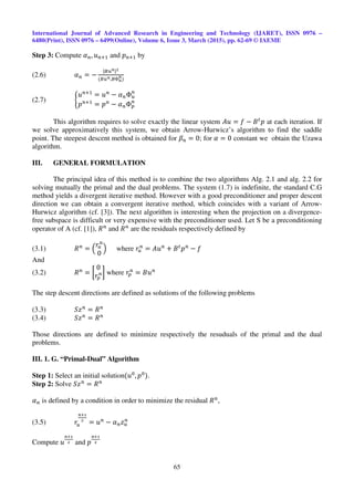 ITERATIVE METHODS FOR THE SOLUTION OF SADDLE POINT PROBLEM | PDF