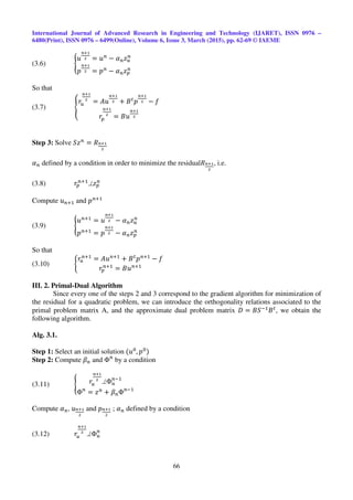 ITERATIVE METHODS FOR THE SOLUTION OF SADDLE POINT PROBLEM | PDF