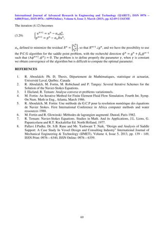 ITERATIVE METHODS FOR THE SOLUTION OF SADDLE POINT PROBLEM | PDF