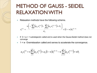 Iterative methods for the solution of systems of linear equations | PPT