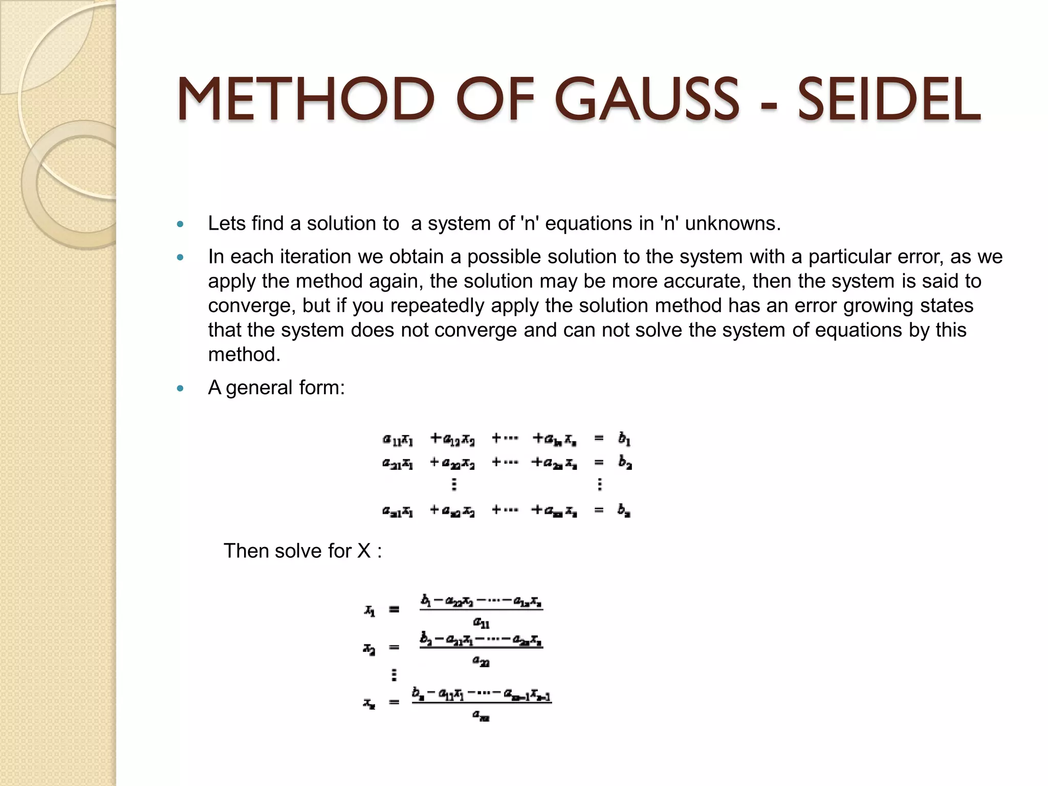 Iterative Methods For The Solution Of Systems Of Linear Equations Pdf