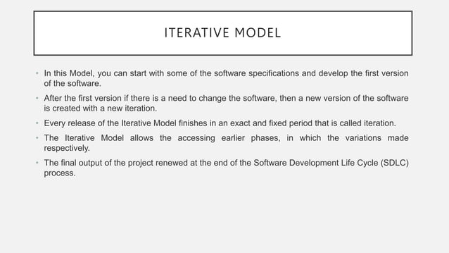 ITERATIVE model in software engineering.pptx | Computing | Technology & Computing