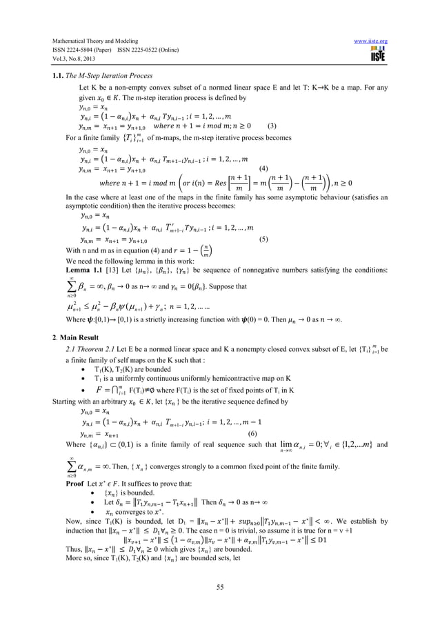 Iterative procedure for uniform continuous mapping. | PPT