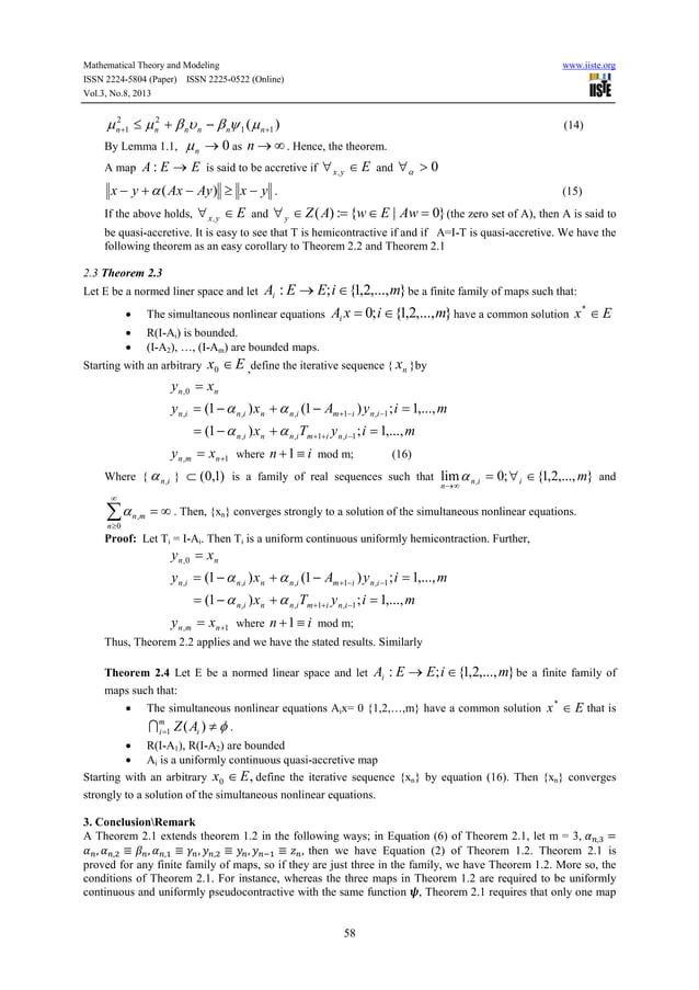 Iterative procedure for uniform continuous mapping. | PPT