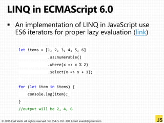 Iterators & Generators in ECMAScript 6.0 | PPTX