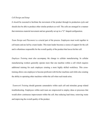 Iterature Review Cellular Manufacturing And Group Technology | DOC