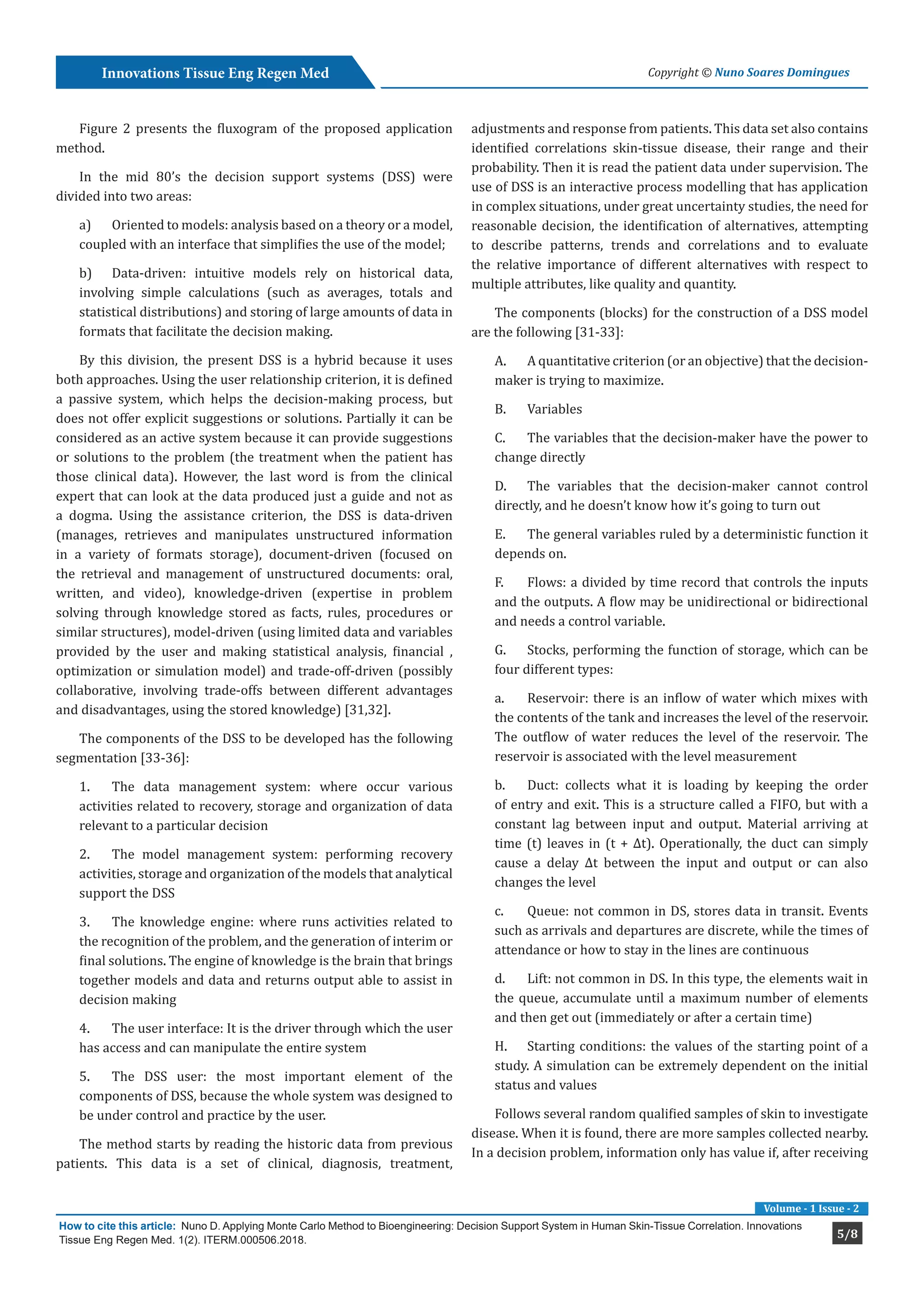 Applying Monte Carlo Method to Bioengineering: Decision Support System ...