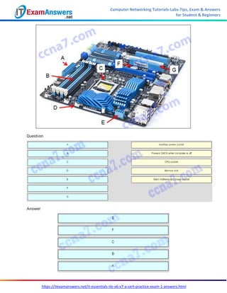 It Essentials (Version 7.0) A+ Cert Practice Exam 1 Answers | PDF