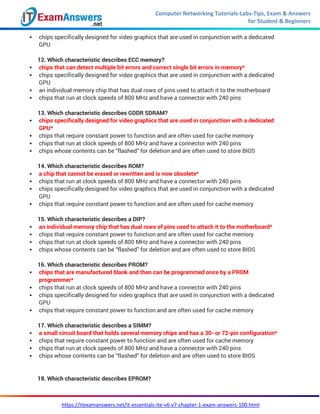 IT Essentials (Version 7.0) - ITE Chapter 1 Exam Answers | PDF