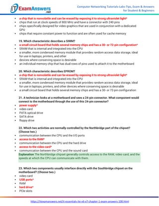 IT Essentials (Version 7.0) - ITE Chapter 1 Exam Answers | PDF
