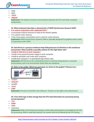 IT Essentials (Version 7.0) - ITE Chapter 1 Exam Answers | PDF