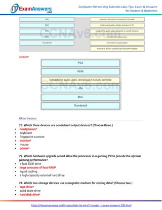 IT Essentials (Version 7.0) - ITE Chapter 1 Exam Answers | PDF