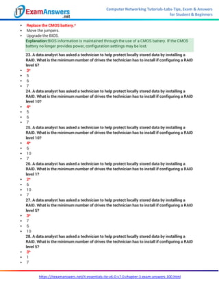 IT Essentials (Version 7.0) - ITE Chapter 3 Exam Answers | PDF