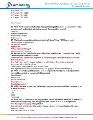 IT Essentials (Version 7.0) - ITE Chapter 5 Exam Answers | PDF