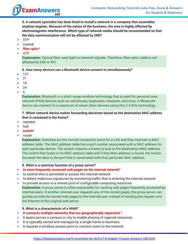 IT Essentials (Version 7.0) - ITE Chapter 5 Exam Answers | PDF