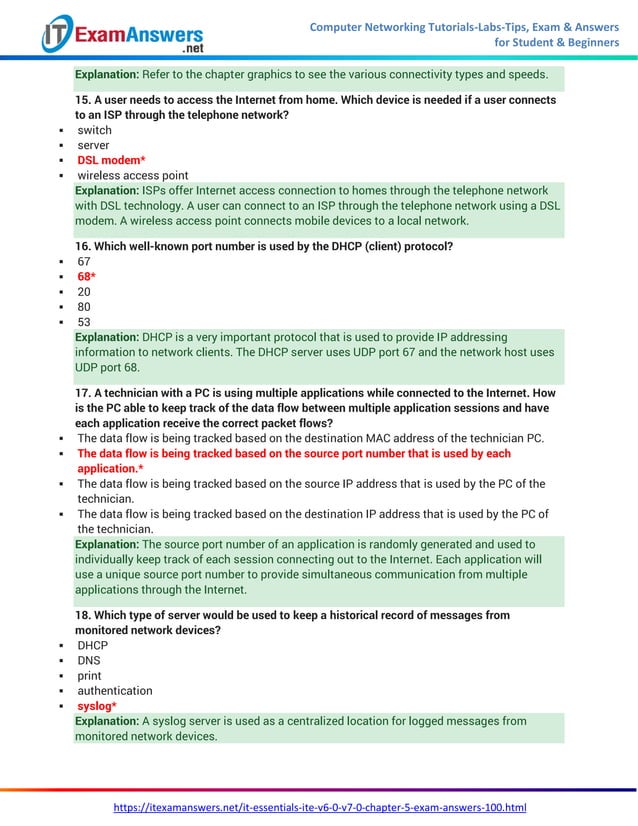 IT Essentials (Version 7.0) - ITE Chapter 5 Exam Answers | PDF
