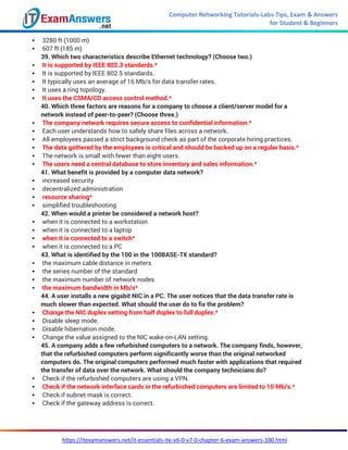 IT Essentials (Version 7.0) - ITE Chapter 6 Exam Answers | PDF