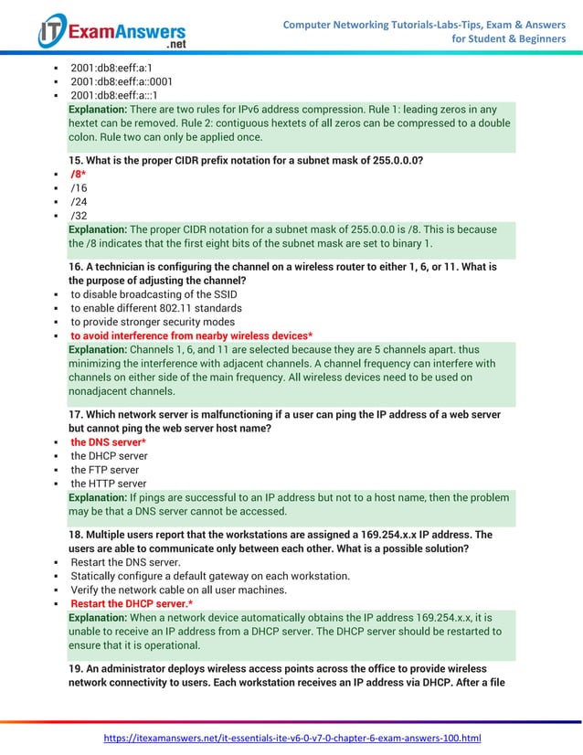 IT Essentials (Version 7.0) - ITE Chapter 6 Exam Answers | PDF