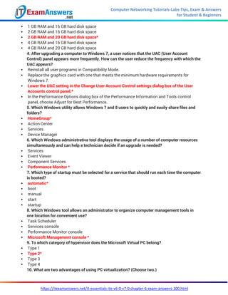 IT Essentials (Version 7.0) - ITE Chapter 6 Exam Answers | PDF