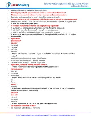 IT Essentials (Version 7.0) - ITE Chapter 7 Exam Answers | PDF