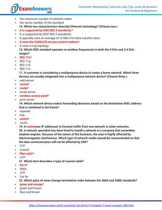 IT Essentials (Version 7.0) - ITE Chapter 7 Exam Answers | PDF