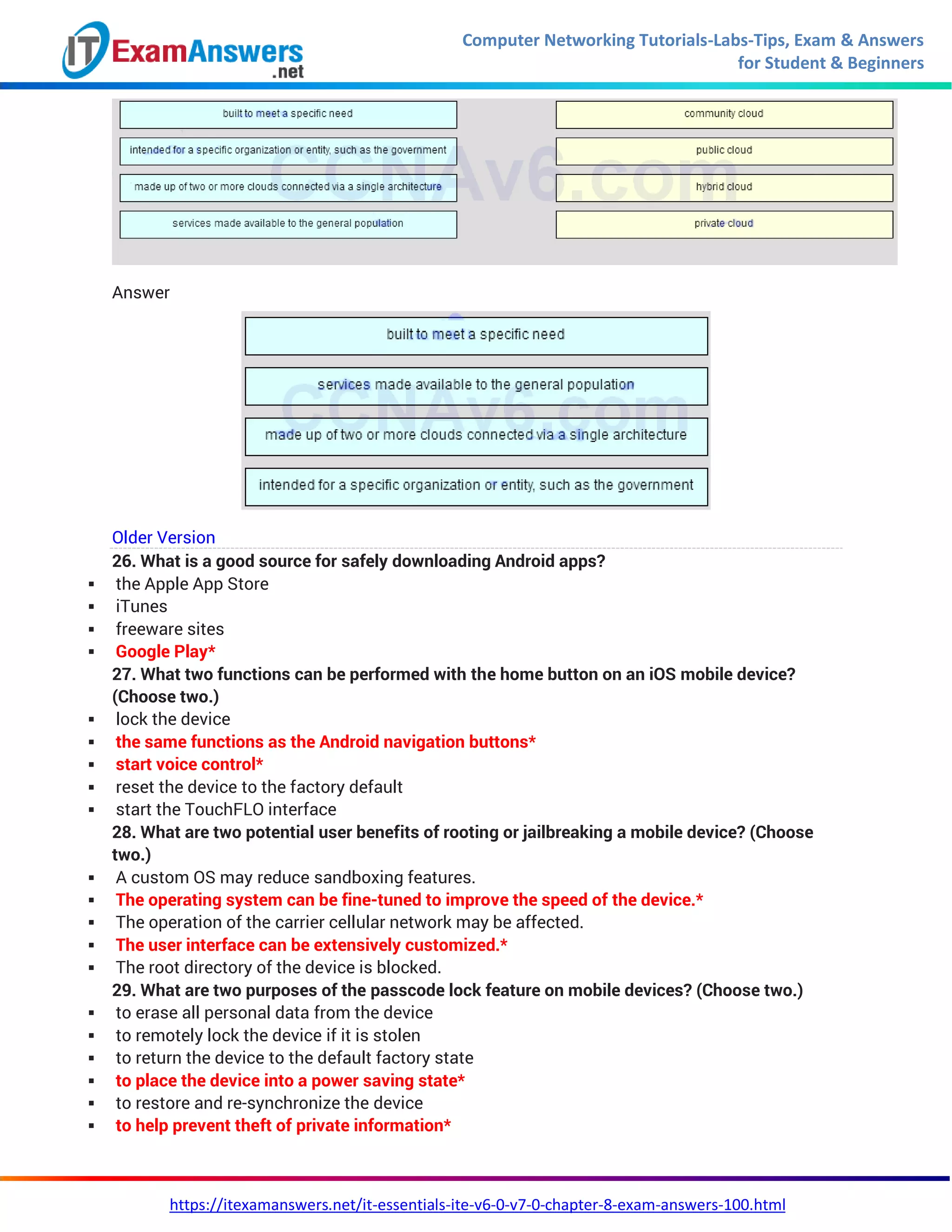 IT Essentials (Version 7.0) - ITE Chapter 8 Exam Answers | PDF