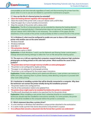 IT Essentials (Version 7.0) - ITE Chapter 8 Exam Answers | PDF