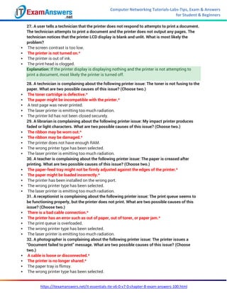 IT Essentials (Version 7.0) - ITE Chapter 8 Exam Answers | PDF