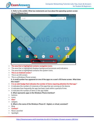 IT Essentials (Version 7.0) - ITE Chapter 10 Exam Answers | PDF