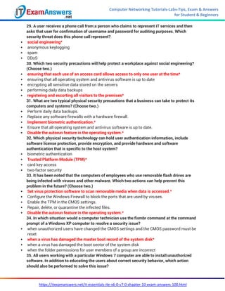 IT Essentials (Version 7.0) - ITE Chapter 10 Exam Answers | PDF