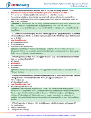 IT Essentials (Version 7.0) - ITE Chapter 10 Exam Answers | PDF