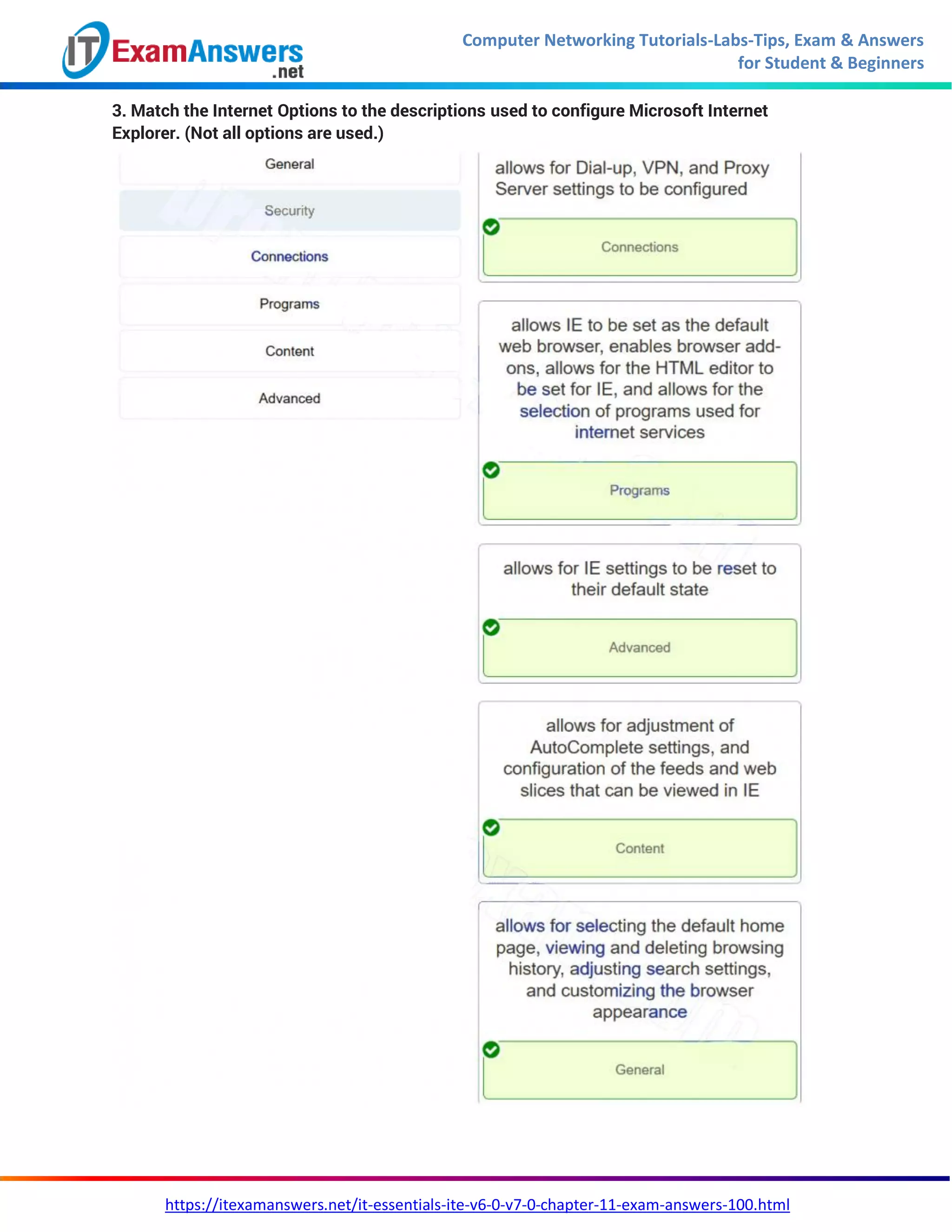 IT Essentials (Version 7.0) - ITE Chapter 11 Exam Answers | PDF
