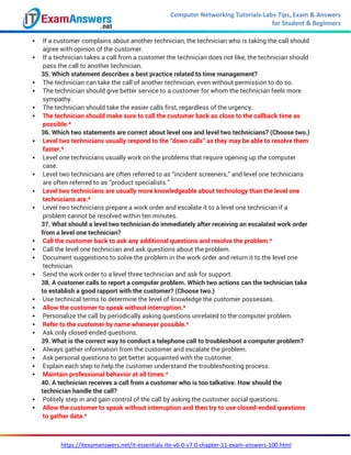 IT Essentials (Version 7.0) - ITE Chapter 11 Exam Answers | PDF