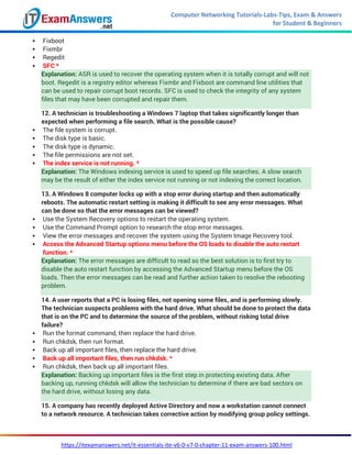 IT Essentials (Version 7.0) - ITE Chapter 11 Exam Answers | PDF