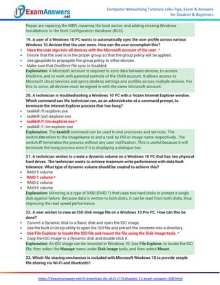 IT Essentials (Version 7.0) - ITE Chapter 11 Exam Answers | PDF