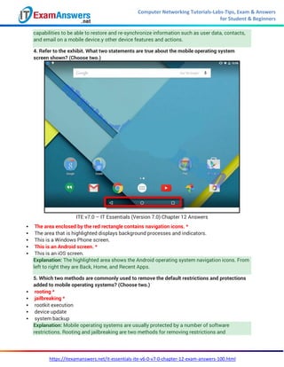 IT Essentials (Version 7.0) - ITE Chapter 12 Exam Answers | PDF