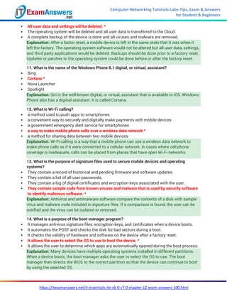 IT Essentials (Version 7.0) - ITE Chapter 12 Exam Answers | PDF