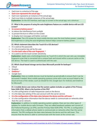 IT Essentials (Version 7.0) - ITE Chapter 12 Exam Answers | PDF