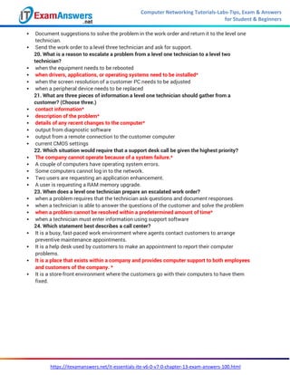 IT Essentials (Version 7.0) - ITE Chapter 13 Exam Answers | PDF