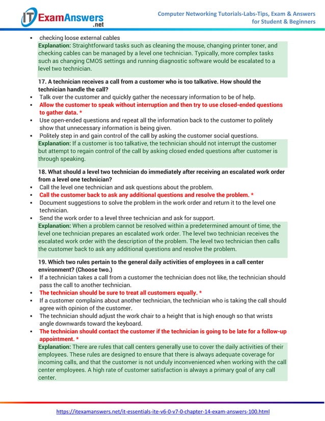 IT Essentials (Version 7.0) - ITE Chapter 14 Exam Answers | PDF ...