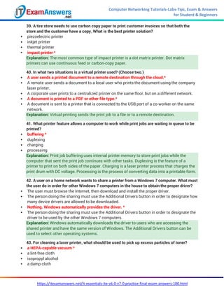 IT Essentials (Version 7.0) - ITE Practice Final Exam Answers | PDF