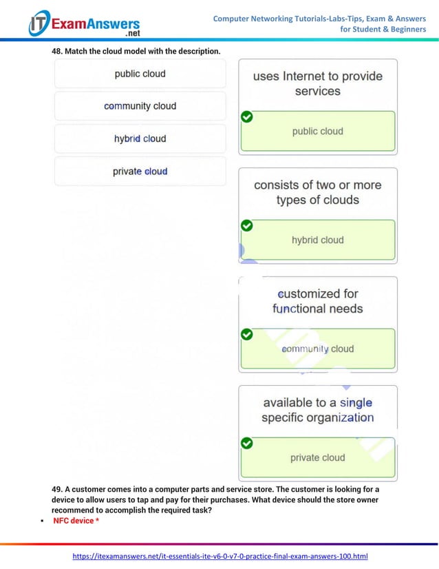 IT Essentials (Version 7.0) - ITE Practice Final Exam Answers | PDF