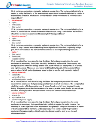 IT Essentials (Version 7.0) - ITE Practice Final Exam Answers | PDF