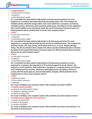 IT Essentials (Version 7.0) - ITE Practice Final Exam Answers | PDF