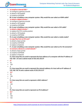 IT Essentials (Version 7.0) - ITE Practice Final Exam Answers | PDF